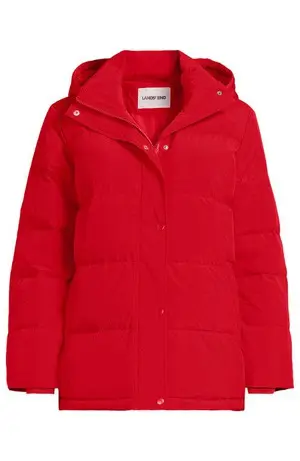 LANDS' END Max 600 Down Puffer Jacket - Compass Red