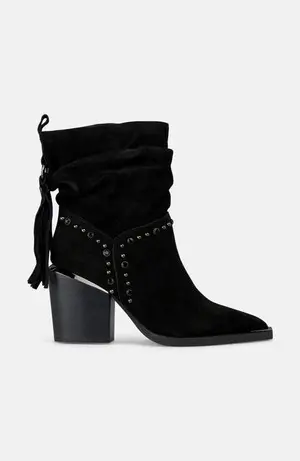 ALMA EN PENA Tassel Studed Ankle Boot - Black