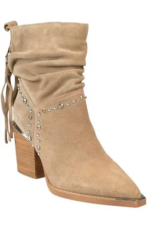 ALMA EN PENA Tassel Studed Ankle Boot - Vison