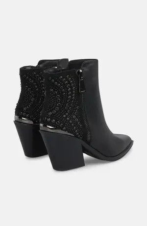 ALMA EN PENA Zipped Boots With Studded Details - Black