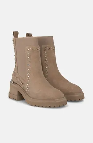ALMA EN PENA Wide Heeled Ankle Boot - Vison