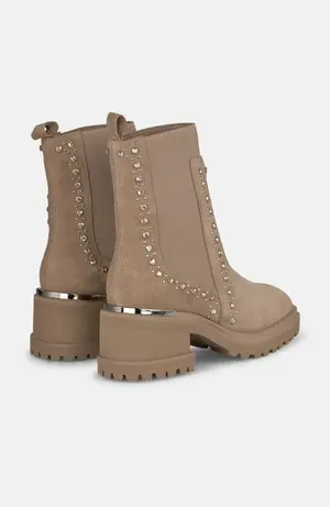 ALMA EN PENA Wide Heeled Ankle Boot - Vison