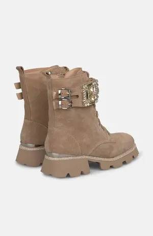 ALMA EN PENA Track Bootie Jewel Details