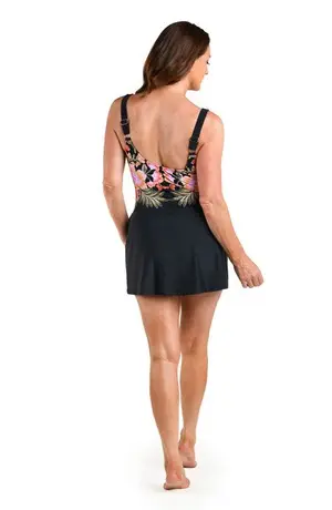 MAXINE OF HOLLYWOOD Rainforest Reflection Full Coverage One-piece Swimdress