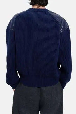 Bottega Veneta Maglione A Coste Inglesi In Lana E Cashmere - Blue