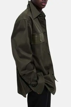 Bottega Veneta Sovracamicia In Gabardina Di Cotone