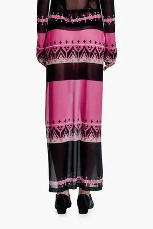 Anna Sui Fair Isle Mesh Skirt