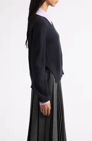 Plan C Crewneck Wool And Camel Hair Sweater