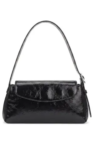 BEHNO Yara Crinkle Leather Baguette Bag