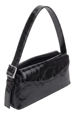 BEHNO Yara Crinkle Leather Baguette Bag