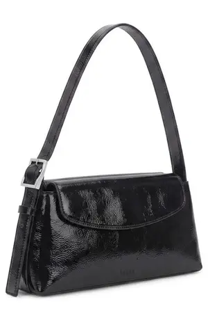 BEHNO Yara Crinkle Leather Baguette Bag