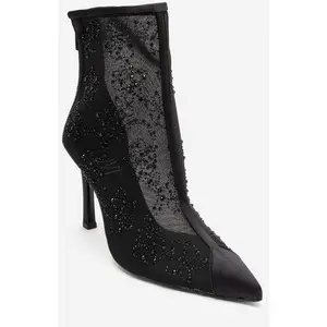 PROLOGUE SHOES Gwena Embellished Transparent Stiletto Boot