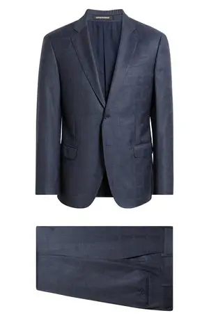 Emporio Armani G-line Windowpane Check Virgin Wool Suit