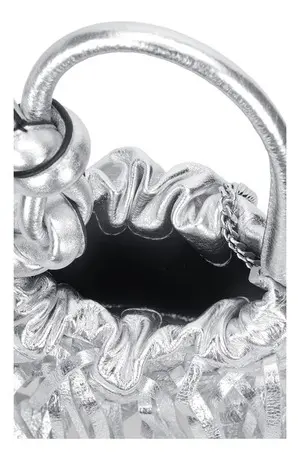 BEHNO Ina Mini Fringe Potli Leather Handbag