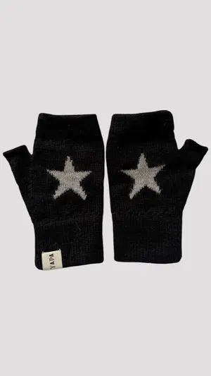 YAPA Star Mittens - Black