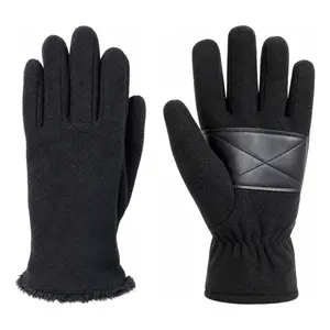 London Fog Plush Lined Fleece Winter Glove - Black