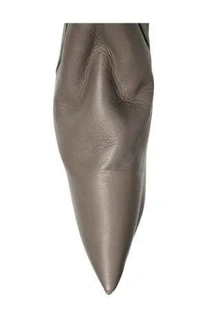 Rick Owens Taconaska Pointed Toe Leather Wedge Knee High Boot