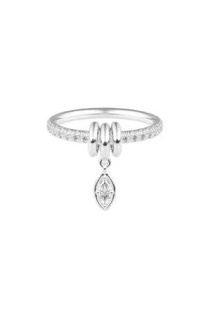 SPINELLI KILCOLLIN Pia Marquise Diamond Pave Ring - Silver