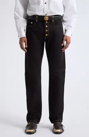 Versace Straight Leg Jeans - Black