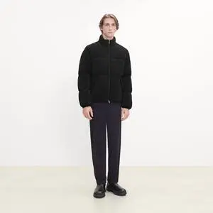 Theory Storm Down Puffer Jacket In Corduroy Black