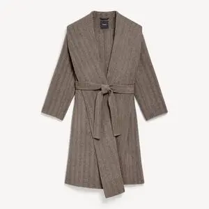 Theory Shawl Collar Coat In Herringbone Double-face Wool-cashmere