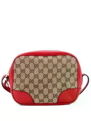 Gucci Bree Disco Gg Canvas With Leather Mini Crossbody Bag - Red