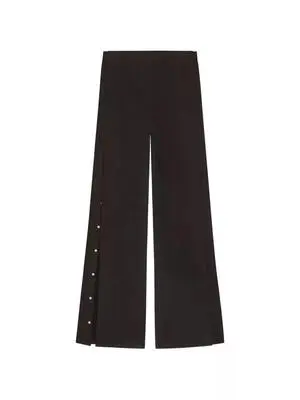 COURREGES Snap-detail Heathered Trousers - Brown