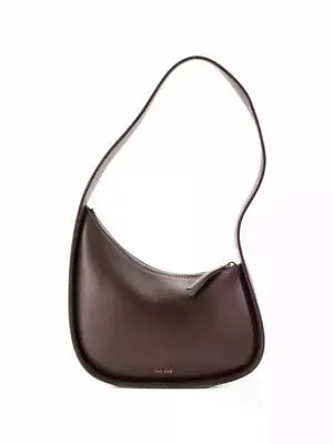 THE ROW Half Moon Shoulder Bag Leather Hobo Bag - Brown