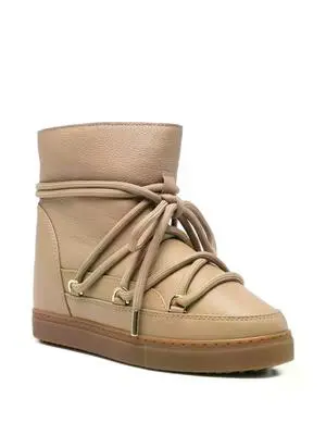 Inuikii Wedge Leather Boots - Neutrals