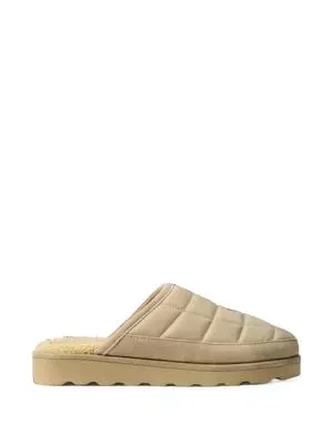 Polo Ralph Lauren Quilted Logo-detail Slippers - Neutrals
