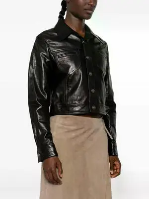 Amiri Button-up Leather Jacket