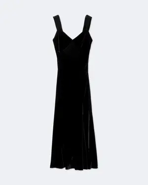 ALLSAINTS Berletta Velvet Maxi Dress - Black