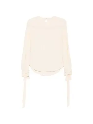 Alberta Ferretti Crepe De Chine Blouse - Multicolor