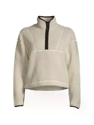 CASALL Fleece Quarter-zip Sweater - Neutrals