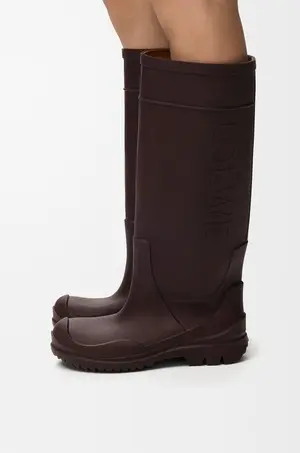 Loewe Storm Boot In Rubber - Dark Chestnut
