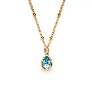 WITH LOVE DARLING Water Drop Necklace - Gold