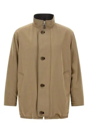 Auralee Wool And Leather Reversible Jacket