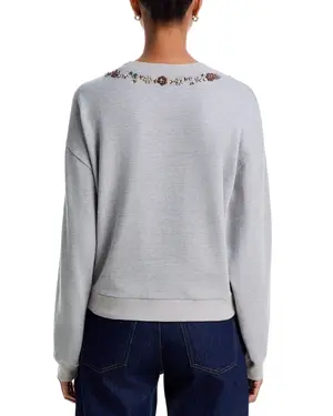 Aqua Juliana Embellished Crewneck Sweatshirt Exclusive