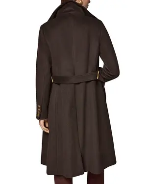 Dkny Wool Blend Belted Coat