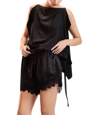 Cynthia Rowley Windswept Tie Top - Black