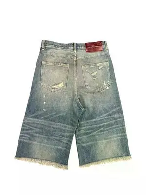 SEKRIT Chopper Studded Denim Shorts