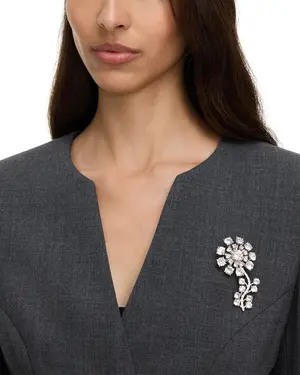 SELF-PORTRAIT Crystal Flower Pin