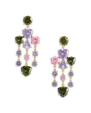 SELF-PORTRAIT Crystal Drop Earrings - Multi