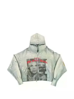 SEKRIT Compliments Graphic-print Zip-up Hoodie