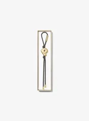 Michael Kors Initial -tone And Speckled Cord Bag Charm In By