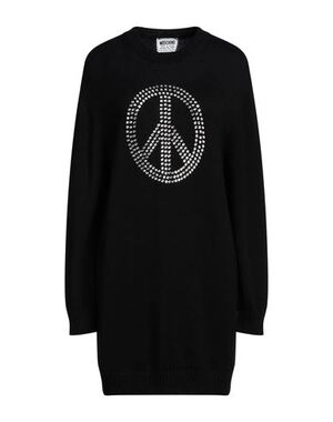 Moschino Mini Dress Size Acrylic, Virgin Wool - Black
