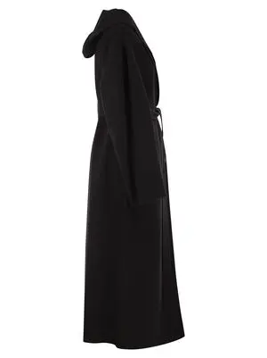 Sportmax Spxolmo Pure Virgin Wool Hooded Coat