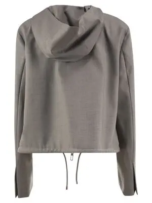 Sportmax Spxlepre Virgin Wool Hooded Jacket