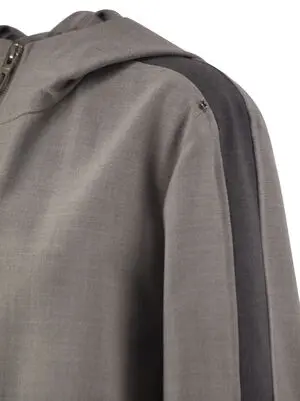 Sportmax Spxlepre Virgin Wool Hooded Jacket