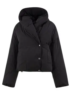 Sportmax Spxvodka Cropped Hooded Down Jacket - Black